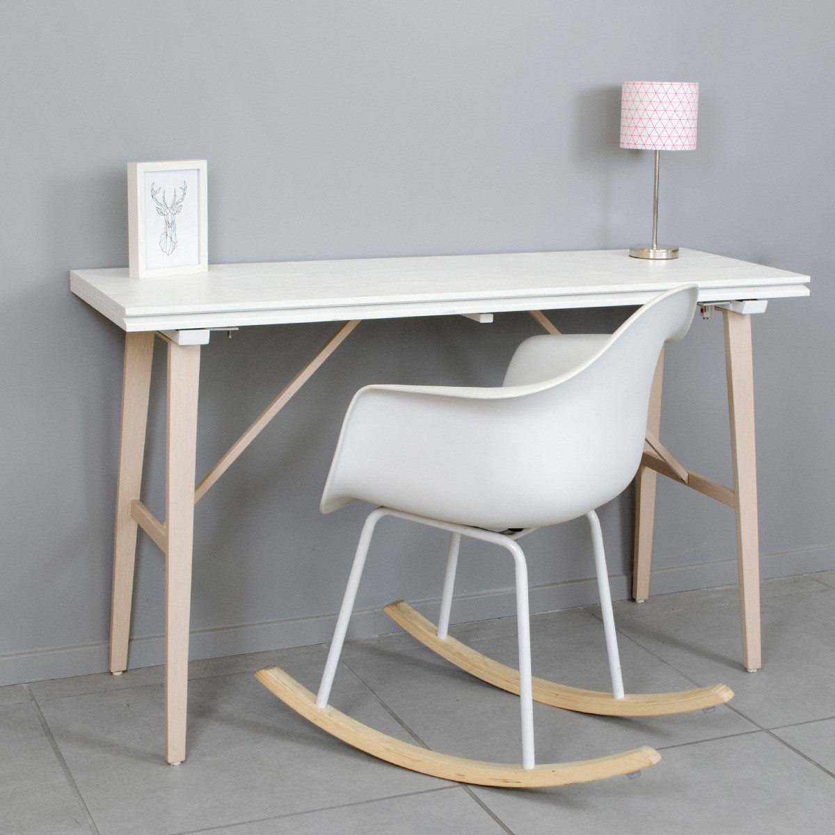 Console en bois extensible avec allonge pliante , Aruna