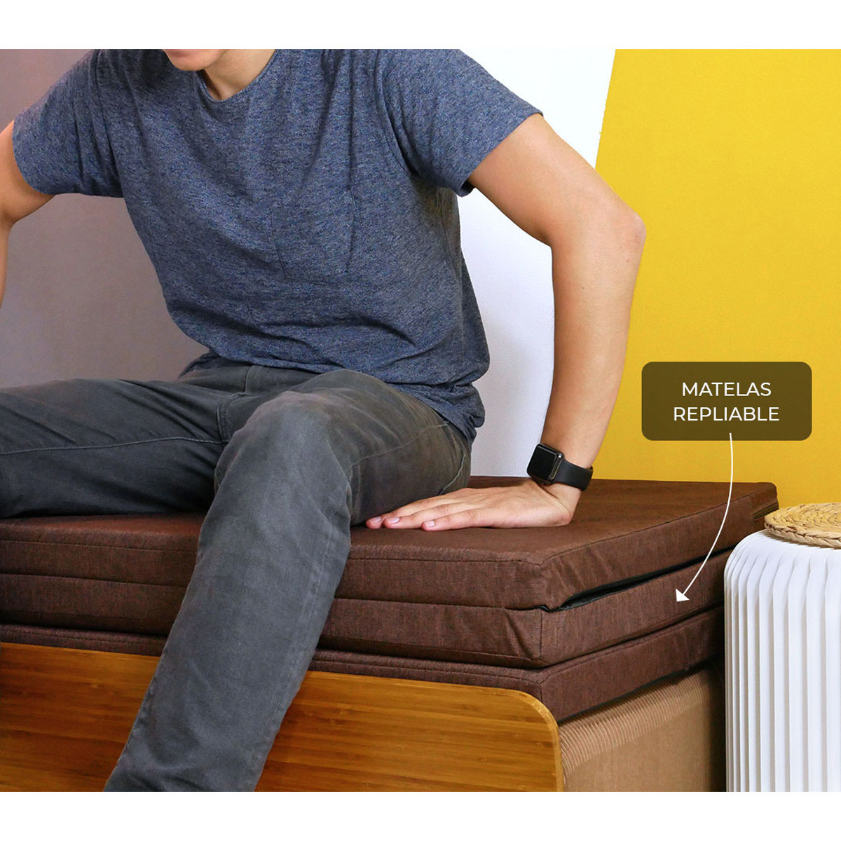 Lit pliable en carton alvéolé, Stooly