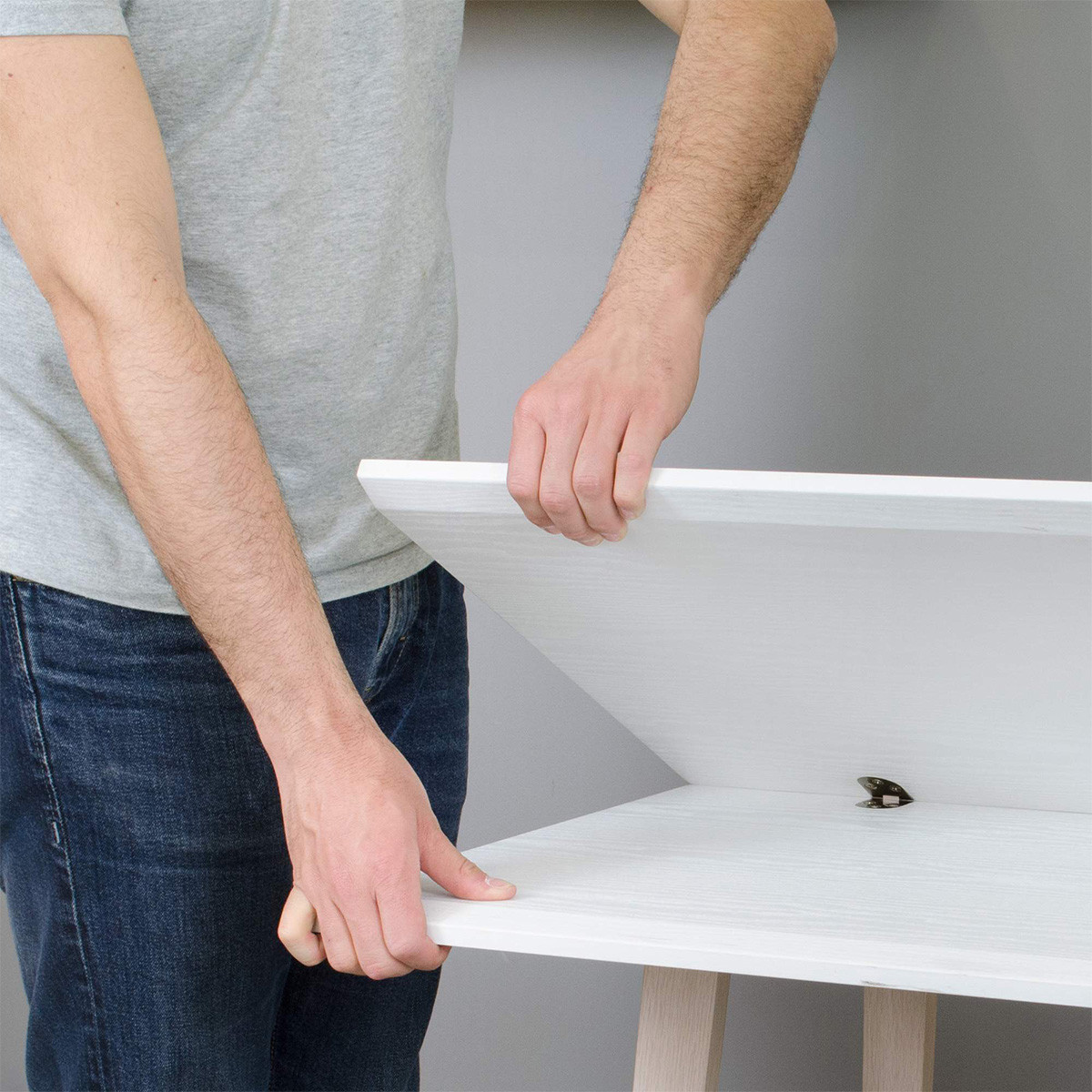 Console en bois extensible avec allonge pliante , Aruna